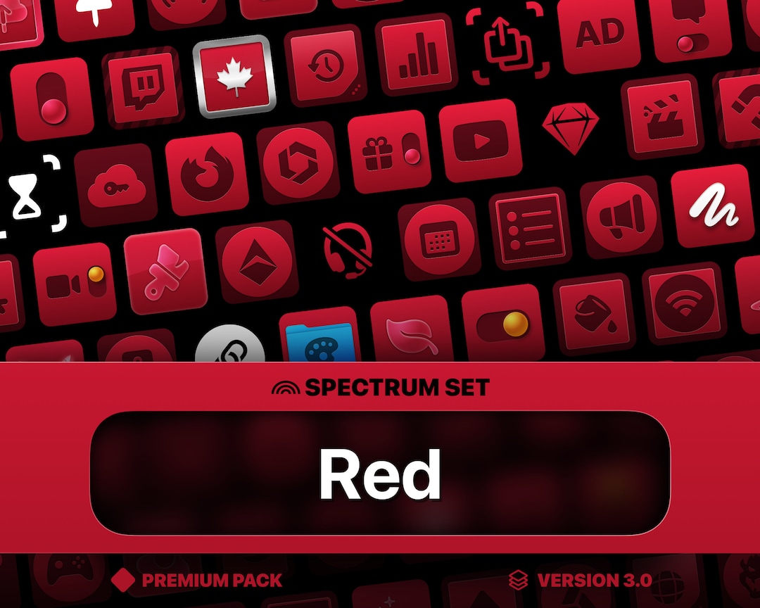 Spectrum, Red // Stream Deck Icons for Stream Deck regular, Mini, XL ...