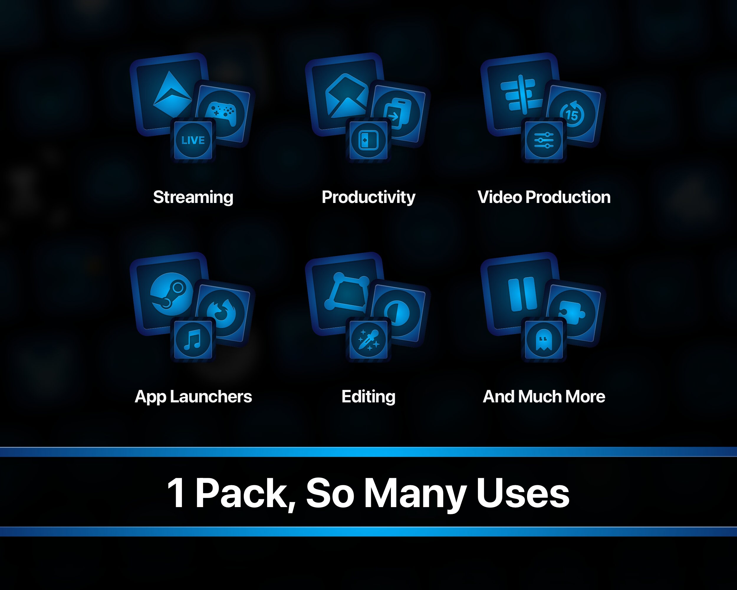 Gradients, BLUE 2 // Stream Deck Icons for Stream Deck regular, Mini ...