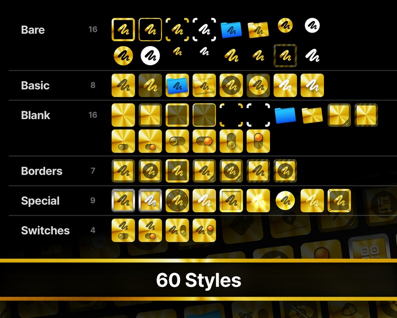 100,000 Stream Deck Icons, Metals // GOLD For: Stream Deck mini, Stream ...