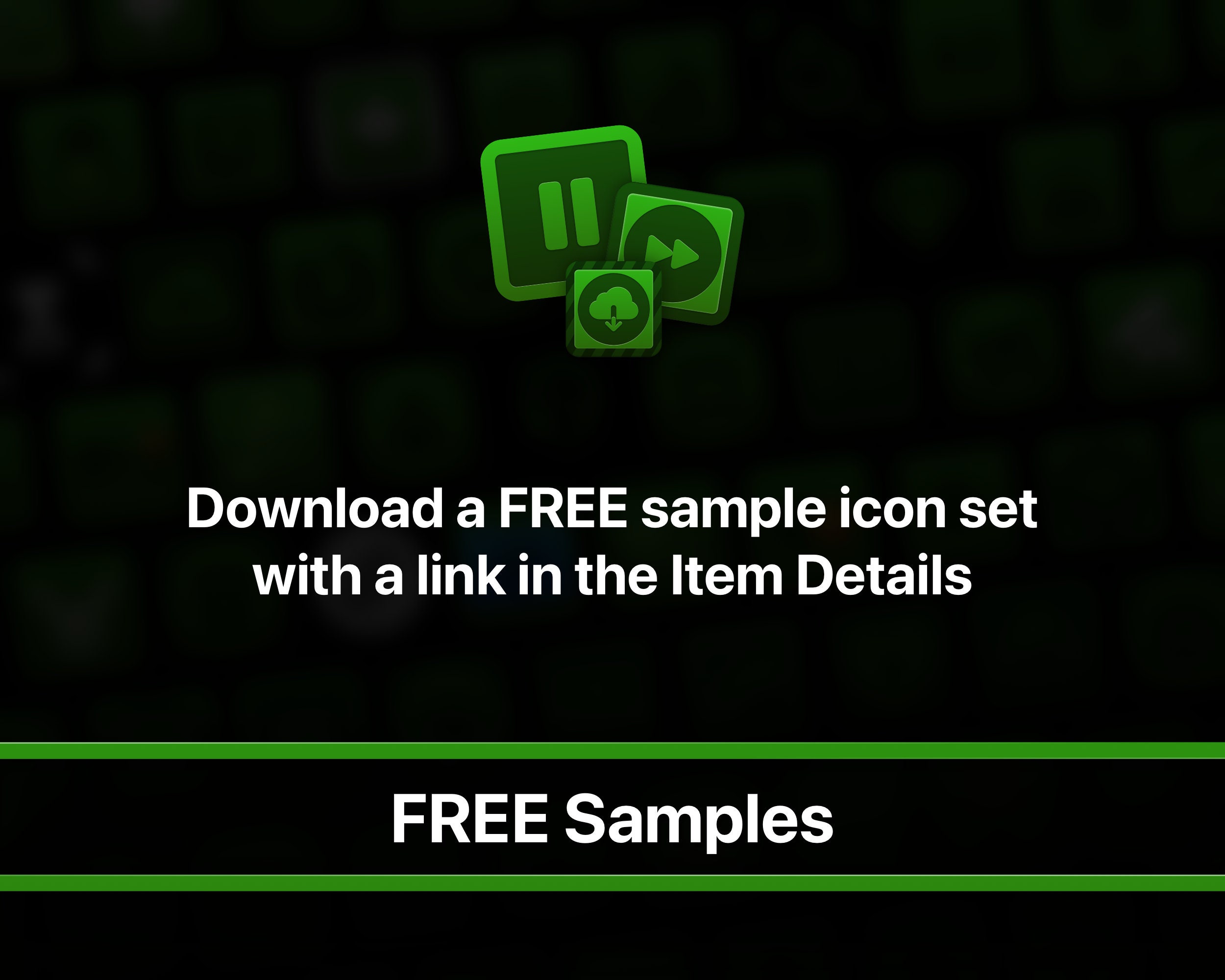 Green Stream Deck Icon Pack, PNG - Etsy