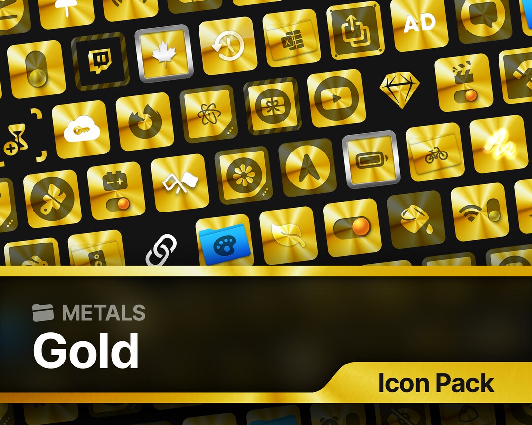 100000 Stream Deck Icons Metals // GOLD For: Stream Deck - Etsy