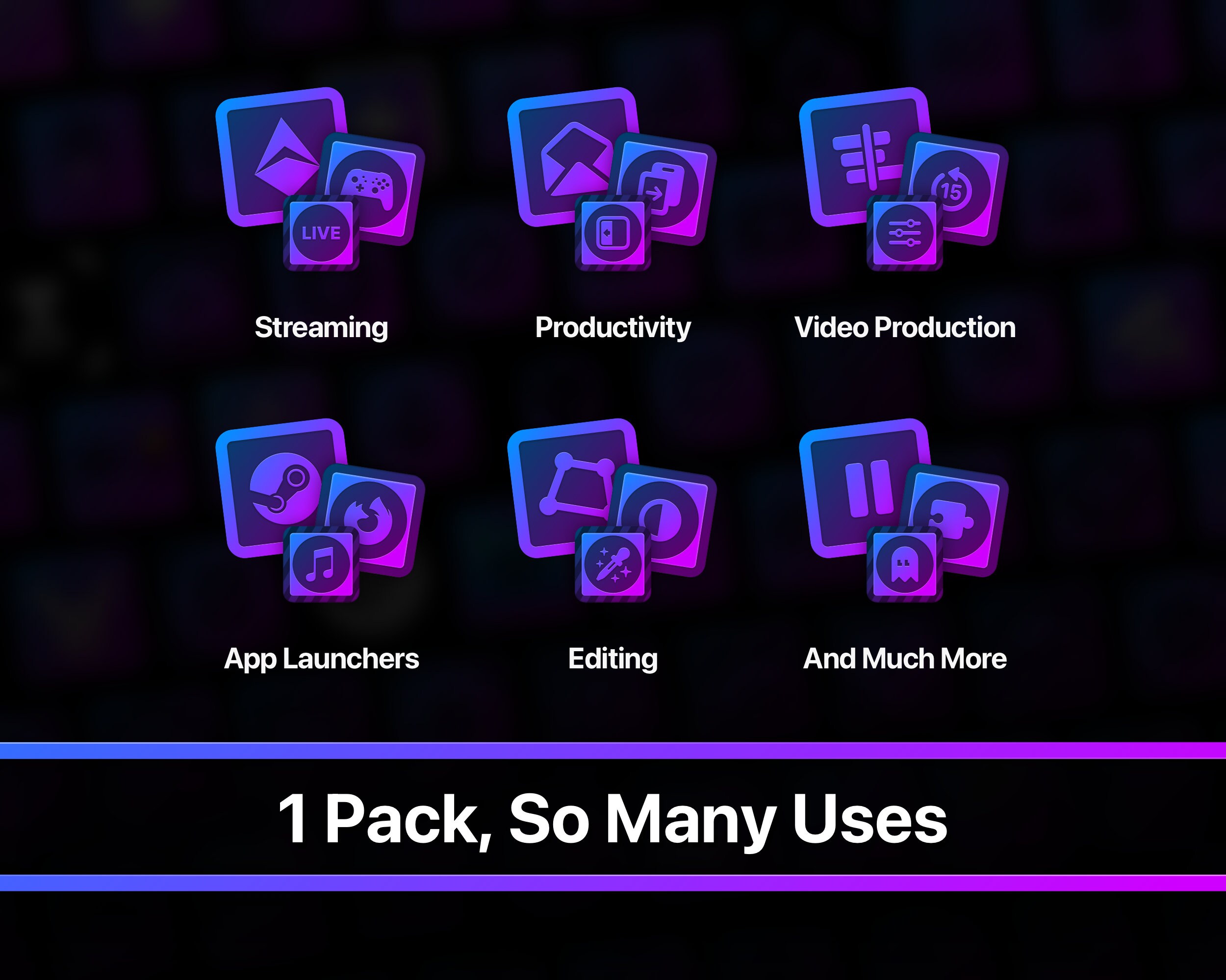 Gradients, BLUE 1 // Stream Deck Icons for Stream Deck regular, Mini ...