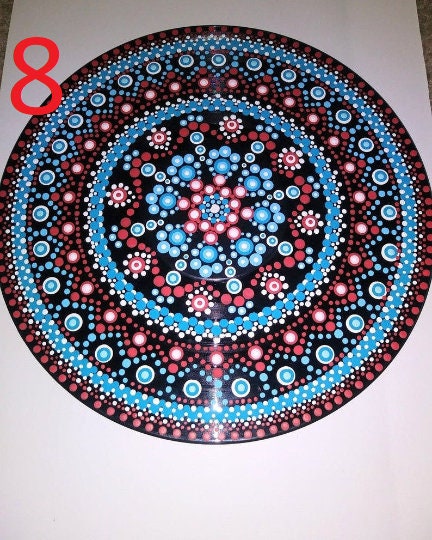 12’ Vinyl Record Dot Mandala (different Design and Color Options) - Etsy