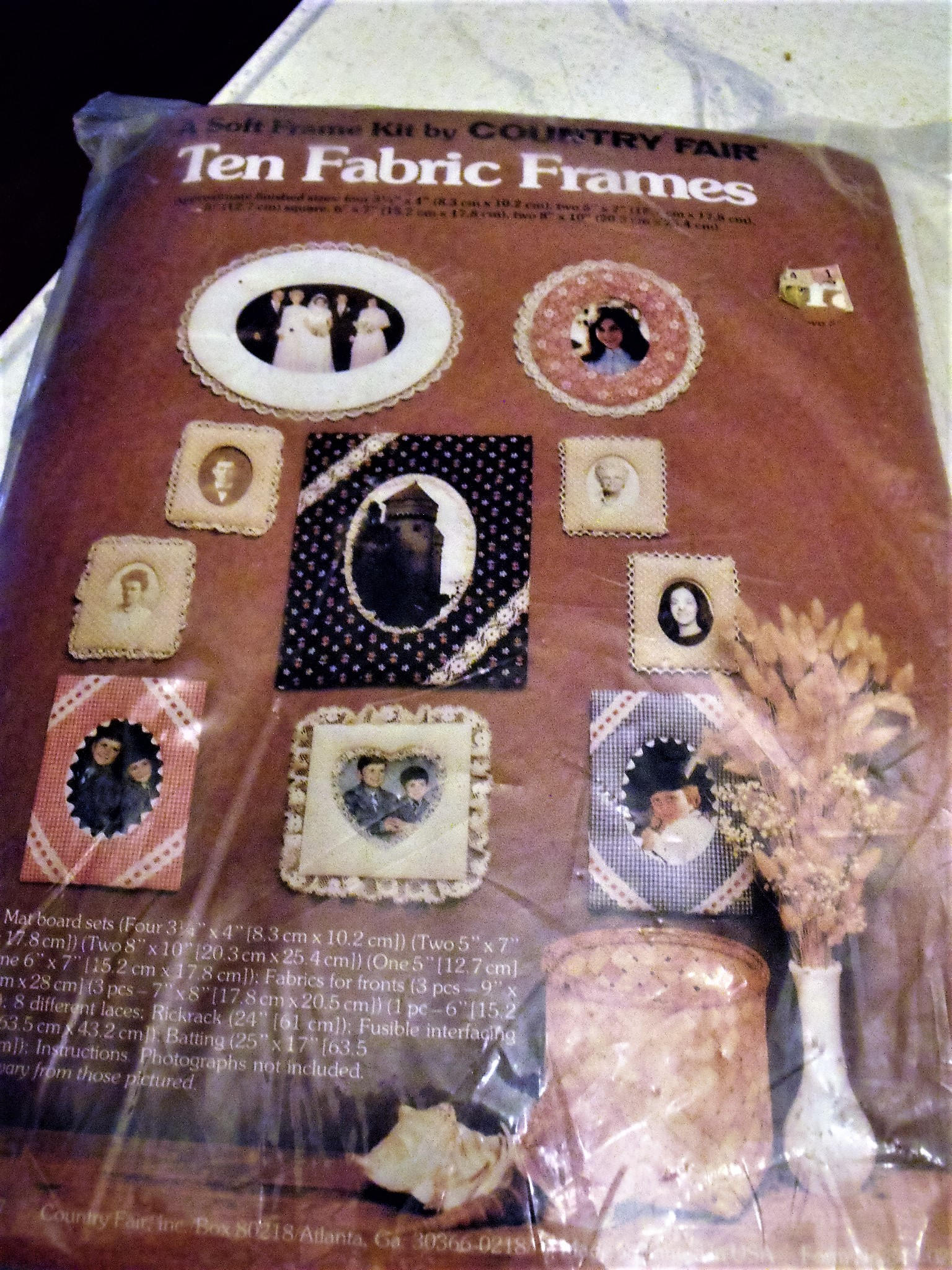 Vintage Frame Kit/ 10 DIY Fabric Frames With Mats, Batting, Fabrics and ...
