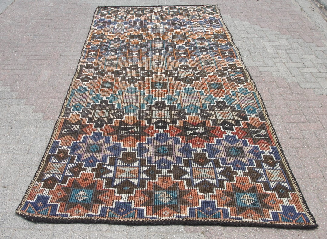 5x12 Area Kilim Rug for Living Room, 5.4 X 11.10 Ft, Kelim Teppich ...