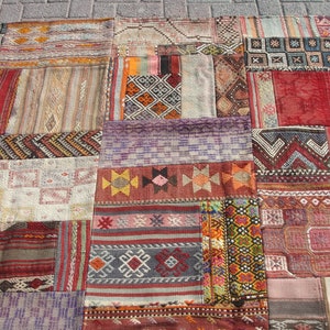 6x9 Patchwork Large Rug, Patchwork Rug, 6x9 Ft, Kilim Rug, Vintage ...
