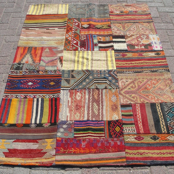 Patchwork Kilim Rug - Etsy