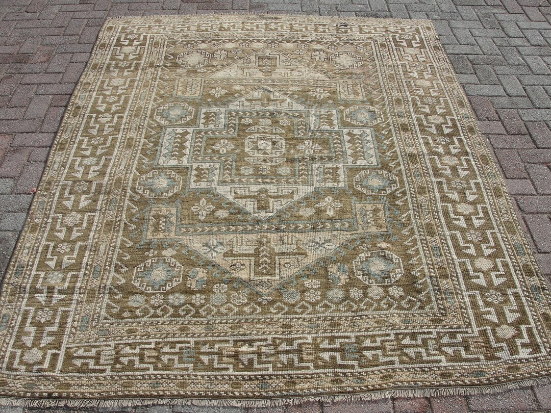 Rare Muted Area 6x8 Rugs for Living Room - Handmade Area Rugs - Wool ...