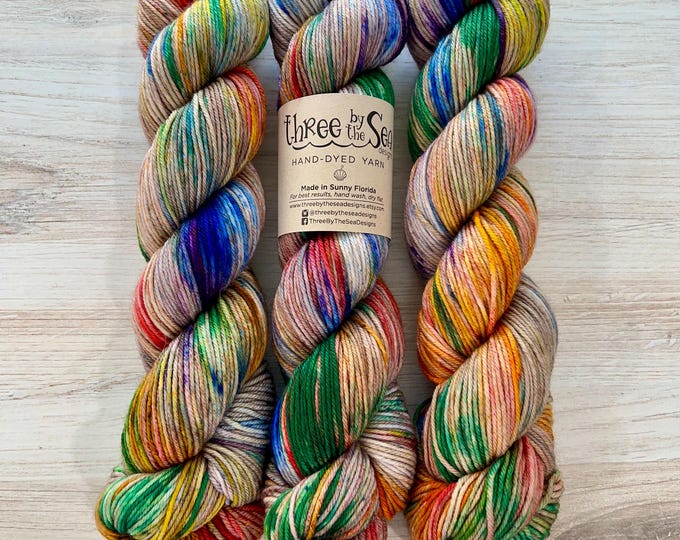 DK OFF TO See the Wizard, Hand Dyed Yarn, Three by the Sea Designs, Dk ...