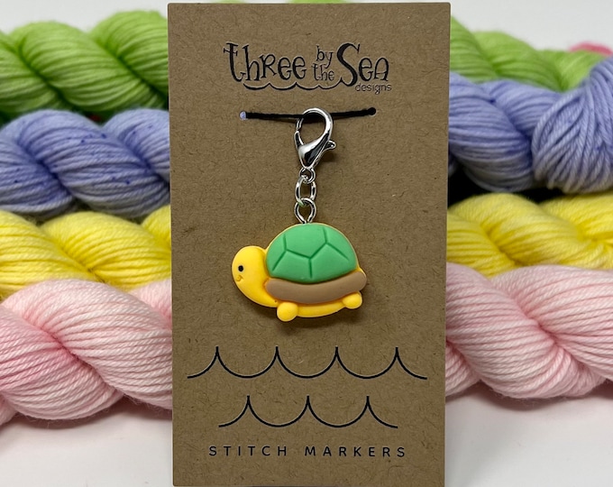 TEAM TURTLE Stitch Marker, Turtle Progress Keeper, Turtle Stitch Marker ...