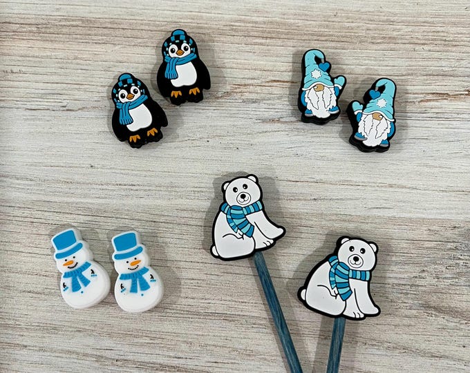 Needle Stoppers, WINTER WONDERLAND, Winter Stitch Stoppers, Knitting ...