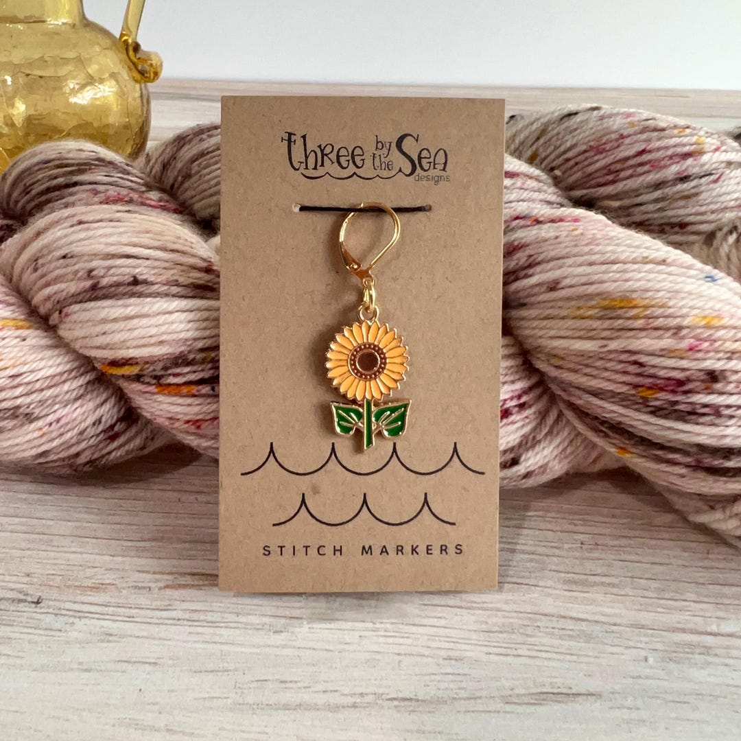 SUNFLOWER, Stitch Marker, Sunflower Stitch Marker, Fall Stitch Marker ...