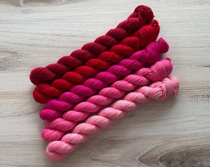 Mini Fade Set LOVE STORY, Hand-dyed Yarn, Sock Yarn, Sanibel Base, Mini ...