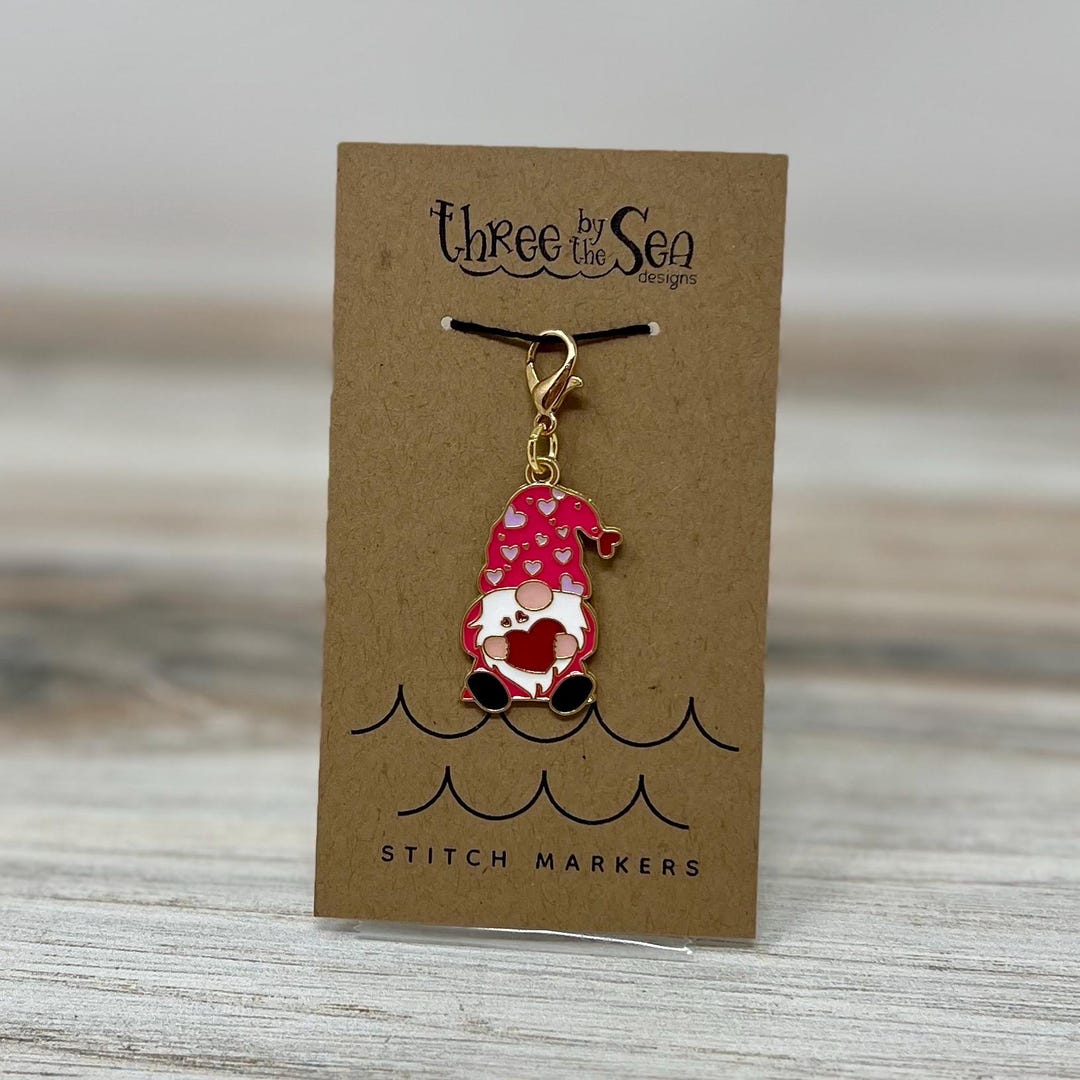 Stitch Marker, GNOME LOVE, Gnome Stitch Marker, Valentine's Day ...