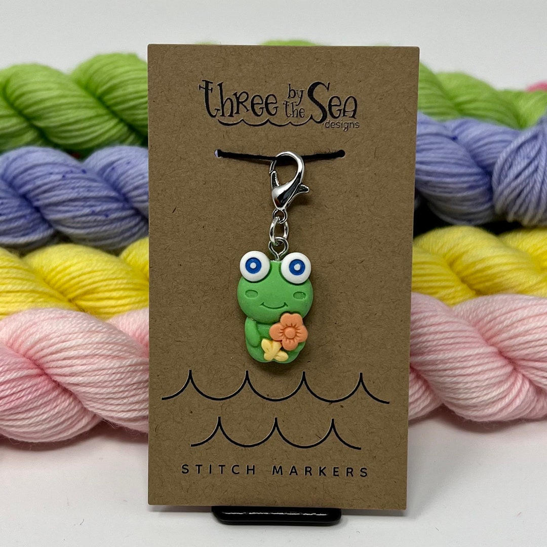 FROGGY Stitch Marker, Frog Progress Keeper, Frog Stitch Marker, Three ...