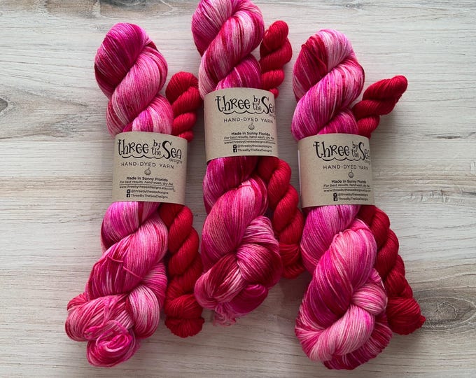 Sock Set Fingering LOVE STORY, Hand-dyed Yarn, Three by the Sea, Sock ...