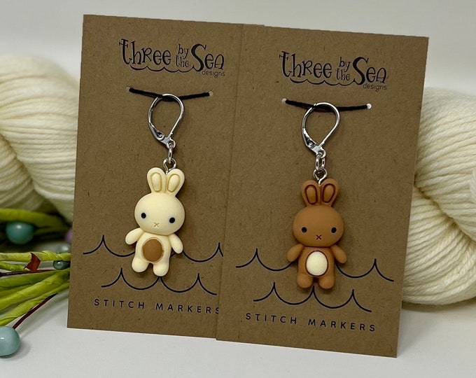 BUNNY TRAIL Stitch Marker, Bunny Progress Keeper, Bunny Stitch Marker ...
