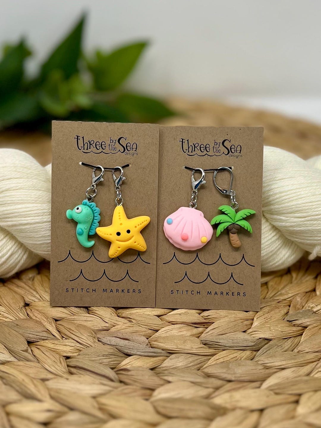 Stitch Marker, BEACH BUDDIES, Progress Keeper, Three by the Sea ...