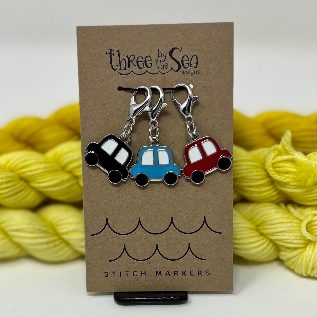 CLEARANCE** ROAD TRIP, Stitch Marker, Car Stitch Marker, Summer Stitch ...