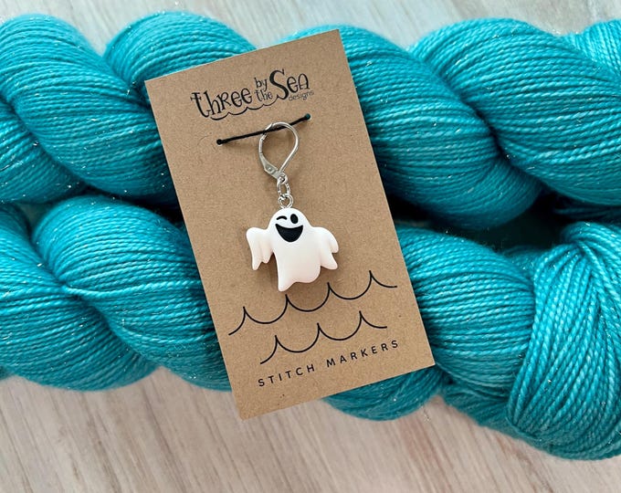 GRINNING GHOST Stitch Marker, Ghost Progress Keeper, Halloween Stitch ...