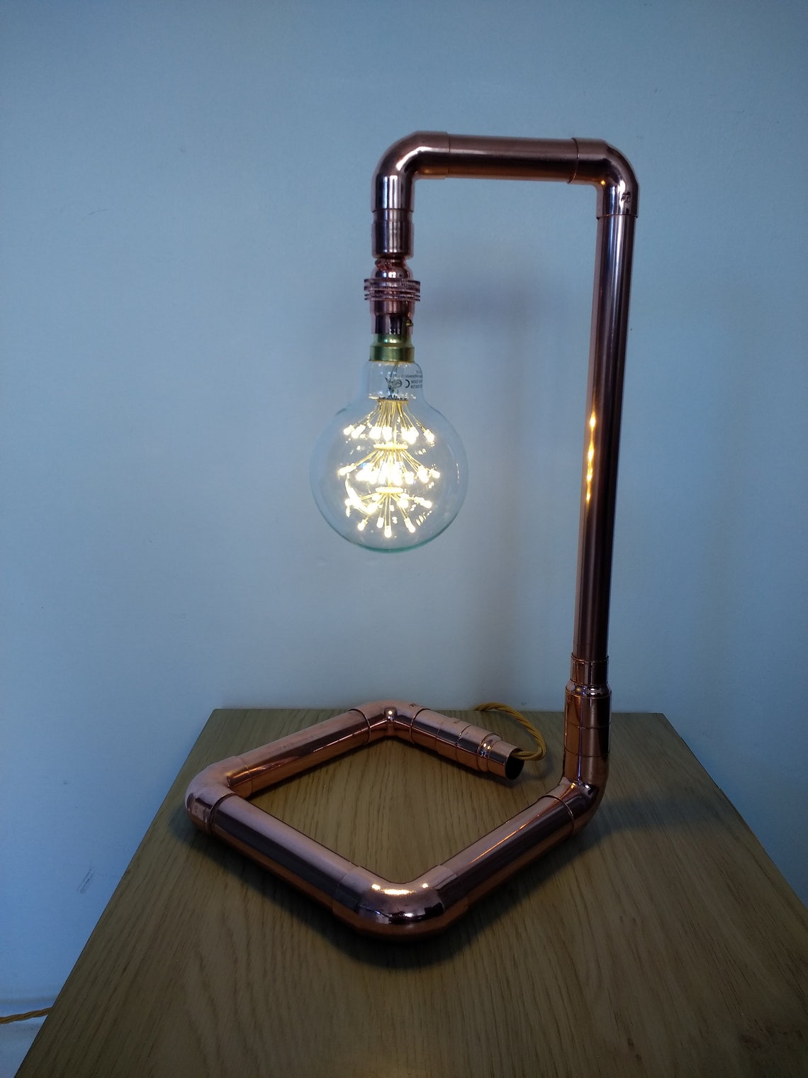 Copper Pipe Table Lamp Copper Home Decor Lamp LED Lights. | Etsy