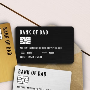 Love Bank Wallet Card for Dad, Photo Wallet Card Gifts for Father ...