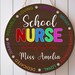 Personalized School Nurse Door Sign, School Nurse Appreciation Gift ...