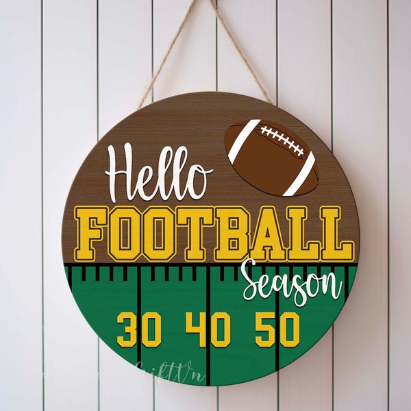 Football Door Sign - Etsy