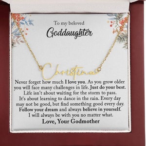 Meaningful Gift for Goddaughter, Godmother to Goddaughter Christmas ...