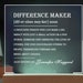 Difference Maker Acrylic Plaque Gift, Personalized Thank You Gift for ...
