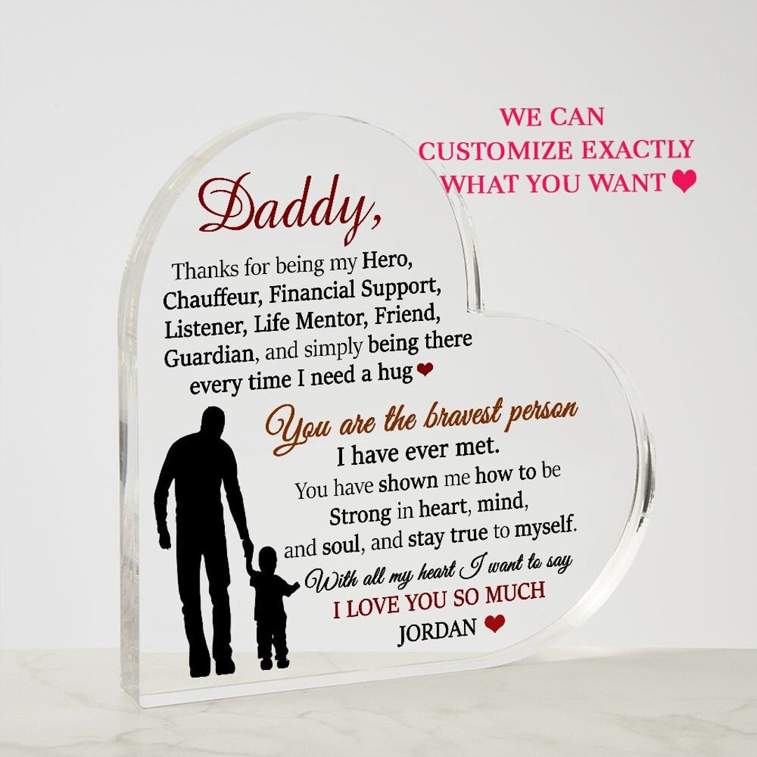 Custom Daddy Plaque Gift, Fathers Day Gift Decor Ideas, Personalized ...