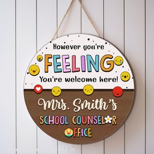 School Counselor Name Sign, 2D/3D Personalized Counselor Sign, Gift for ...
