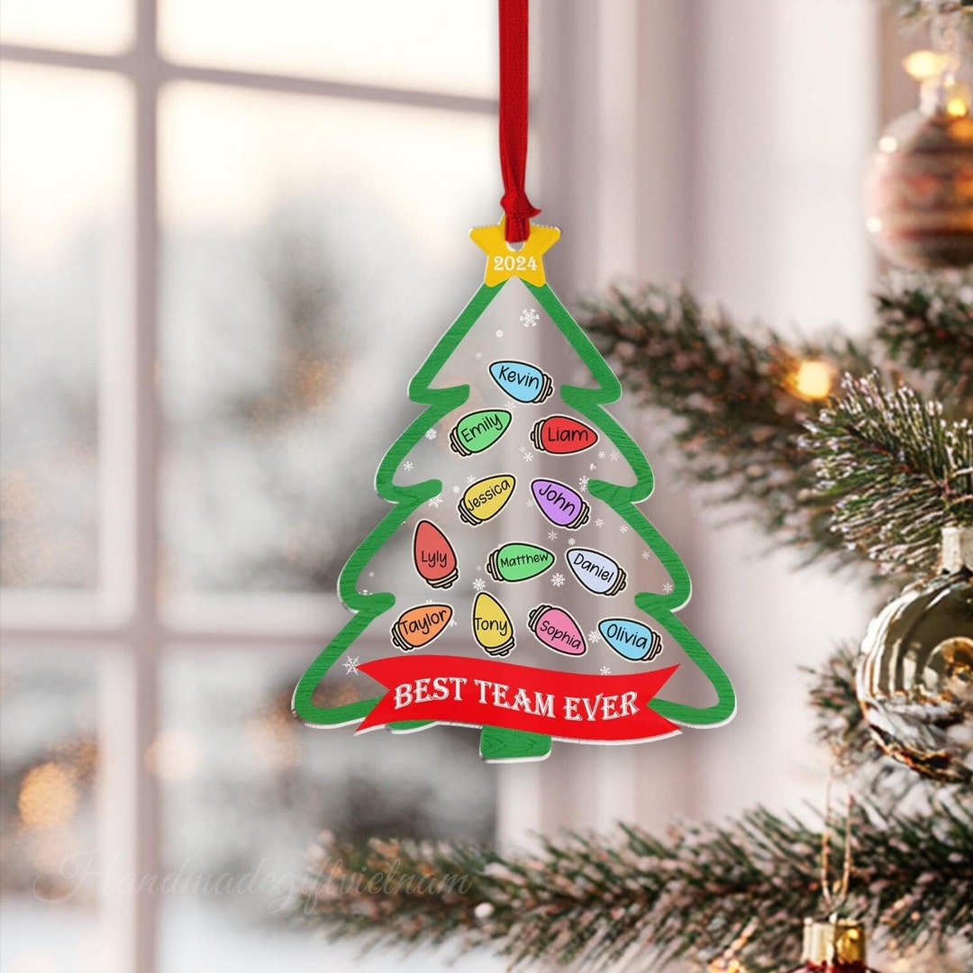Best Team Christmas Tree Ornament, Best Team Christmas Gifts, Coworker ...
