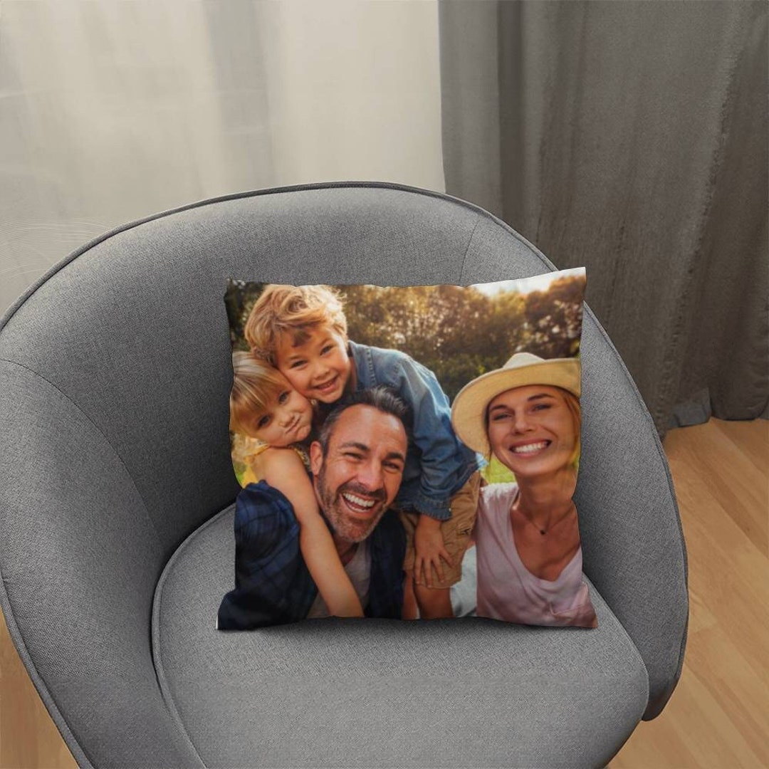 Custom Photo Family Pillow, Personalized Pillow With Name & Picture ...