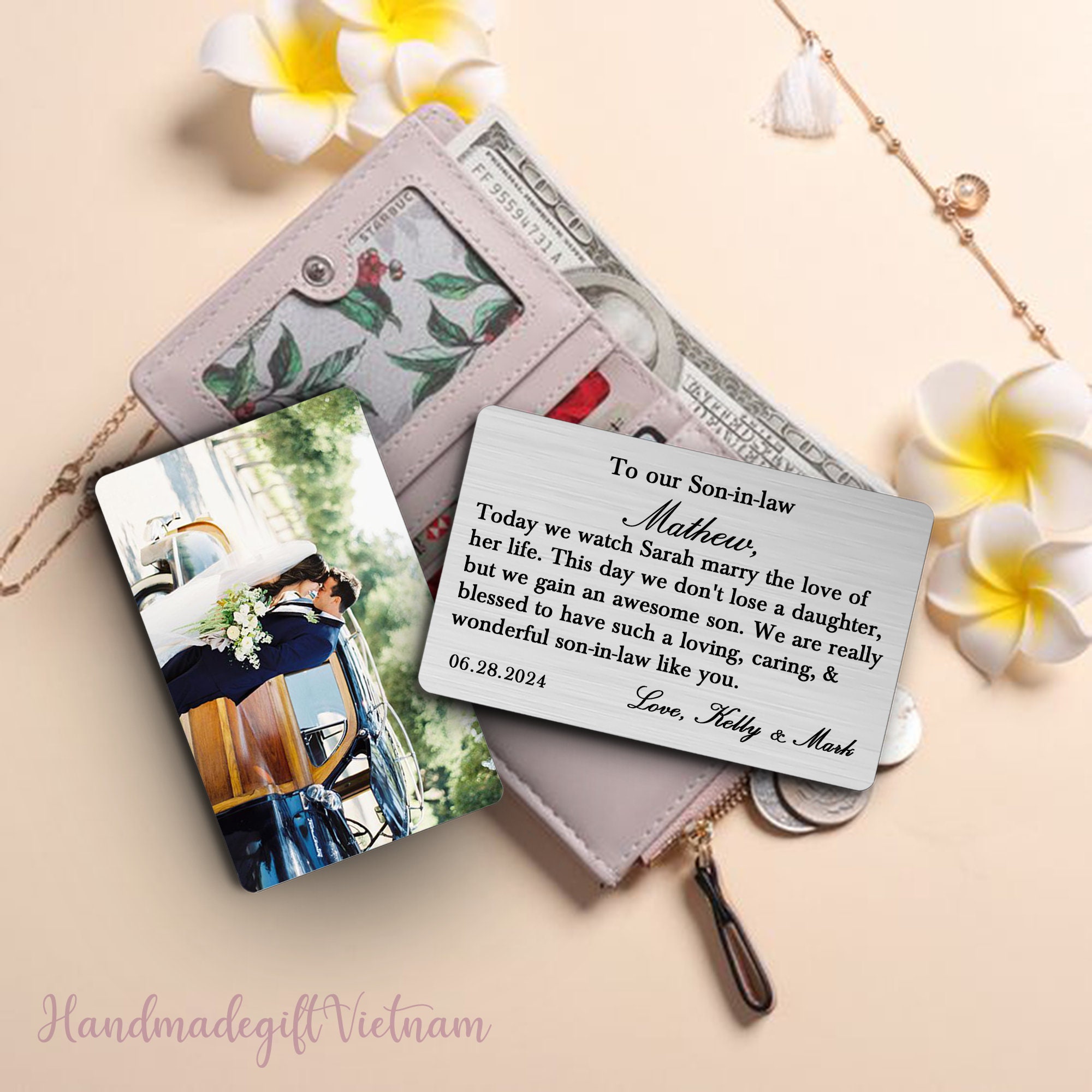 Future Son-in-law Gift on Wedding Day, Wallet Insert Card for Son-in ...