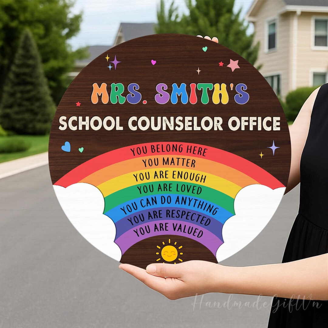School Counselor Door Hanger, Psychologist Office Sign, Psychology ...