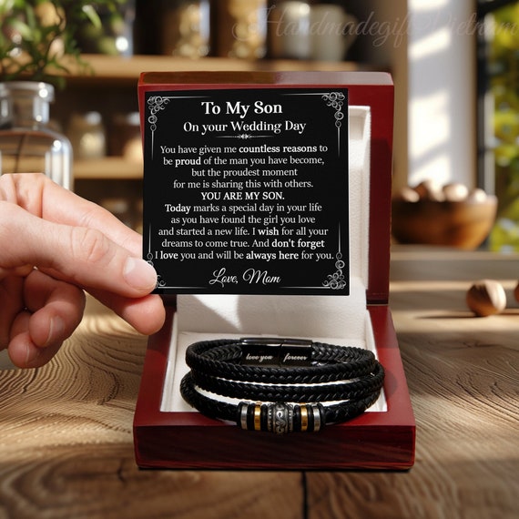 Mom to son leather bracelet store