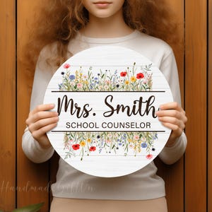 Personalized School Counselor Door Sign, School Counselor Office Sign ...