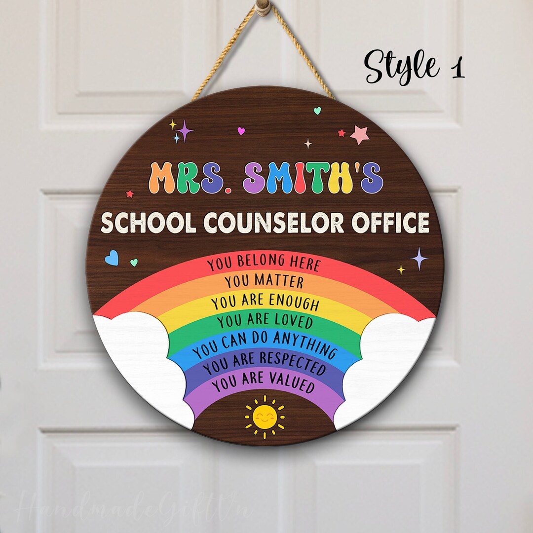 School Counselor Door Hanger, Psychologist Office Sign, Psychology ...
