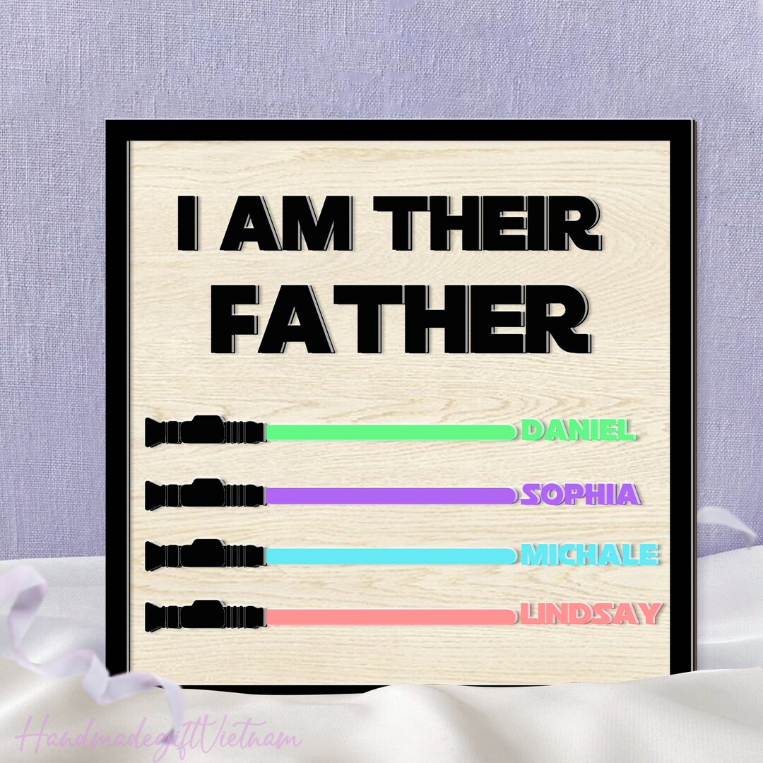 I Am Their Father Sign Gift, Personalized Gift for Dad, Father's Day ...