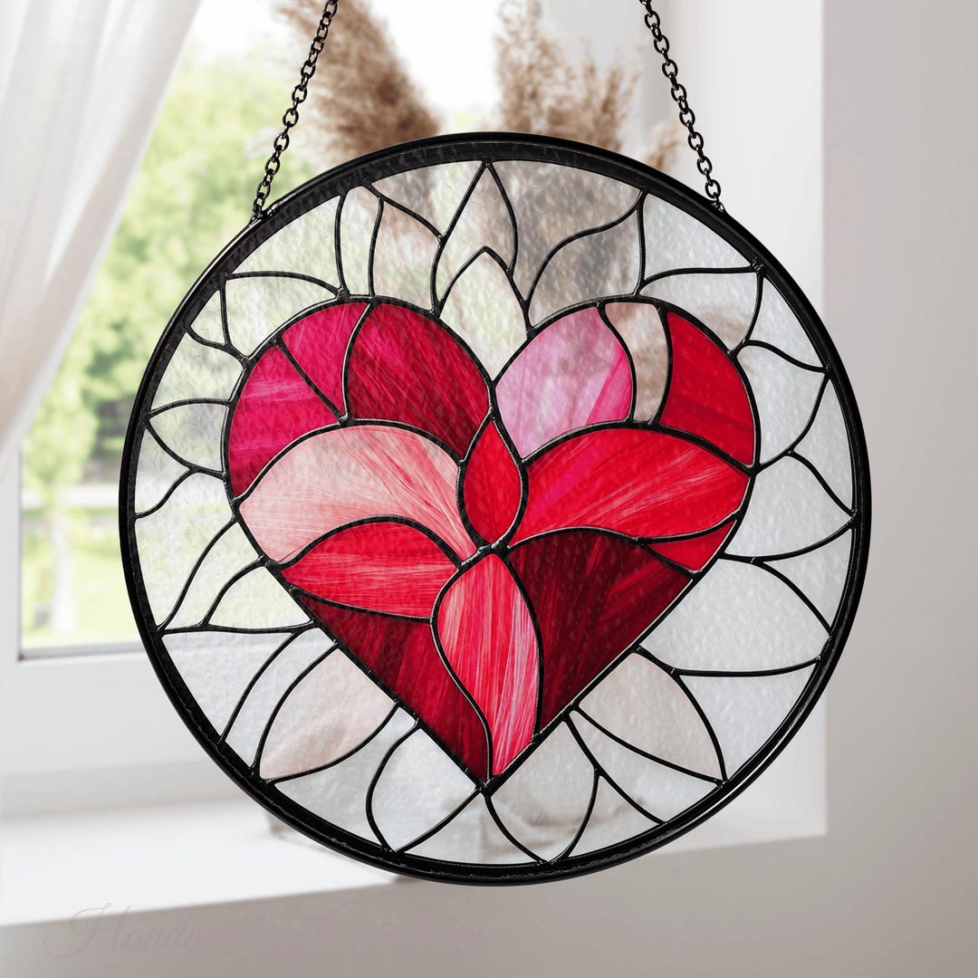 Valentine Heart Suncatcher, Valentine's Day Gift, Gift for Girlfriend ...