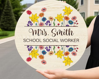 Personalized Welcome Sign, School Social Worker Office Sign, Social ...