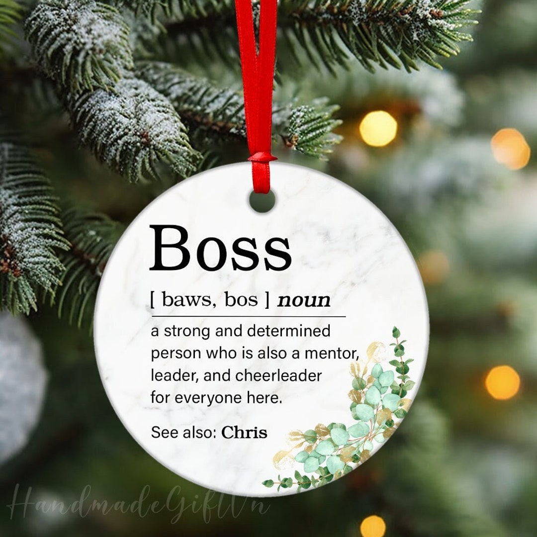 Custom Boss Gift From Employee, Boss Definition Ornament, Best Boss ...