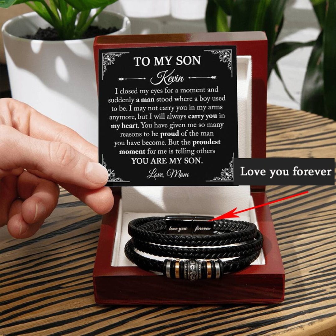 Bracelet for Son From Parents, Gift for Son on His Birthday, Grown up ...