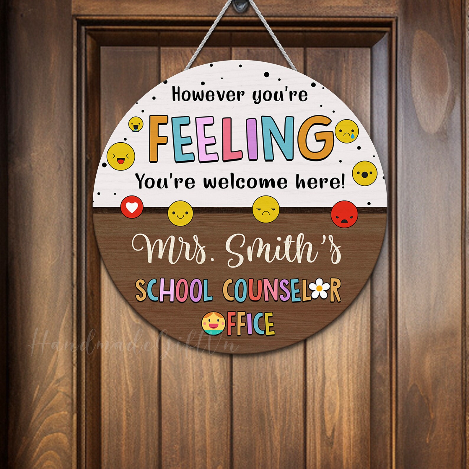 School Counselor Name Sign, 2D/3D Personalized Counselor Sign, Gift for ...