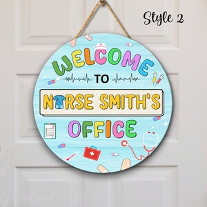 Personalized School Nurse Door Sign, School Nurse Gift, Custom School ...