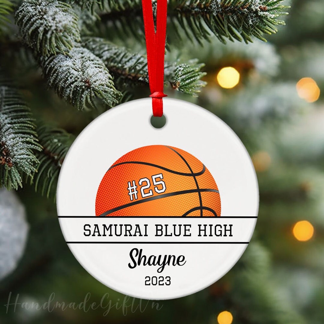 Personalized Basketball Christmas Ornament, Sports Christmas Ornament ...