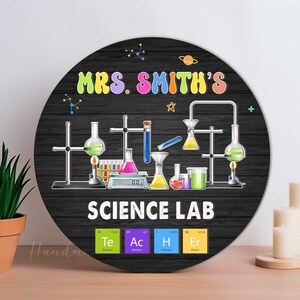Personalized 3D Science Teacher Name Sign, Science Classroom Decor ...
