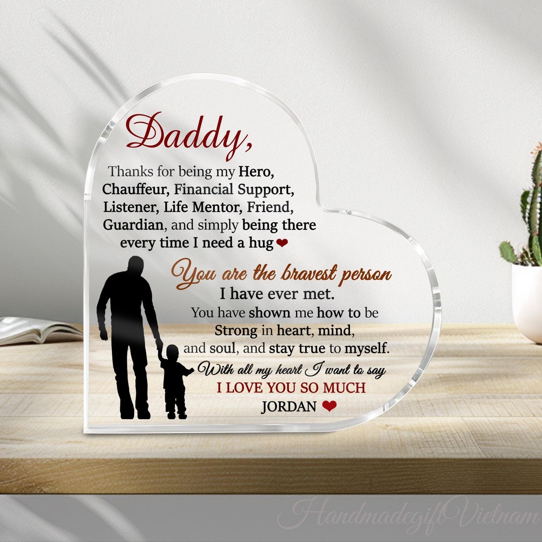 Custom Daddy Plaque Gift, Fathers Day Gift Decor Ideas, Personalized ...