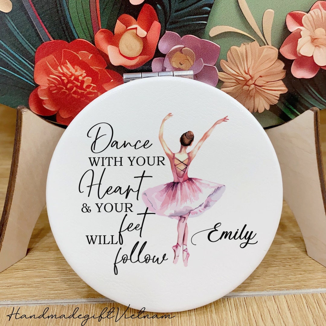 Personalized Ballet Dancer Compact Mirror, Ballerina Personalized Gift ...